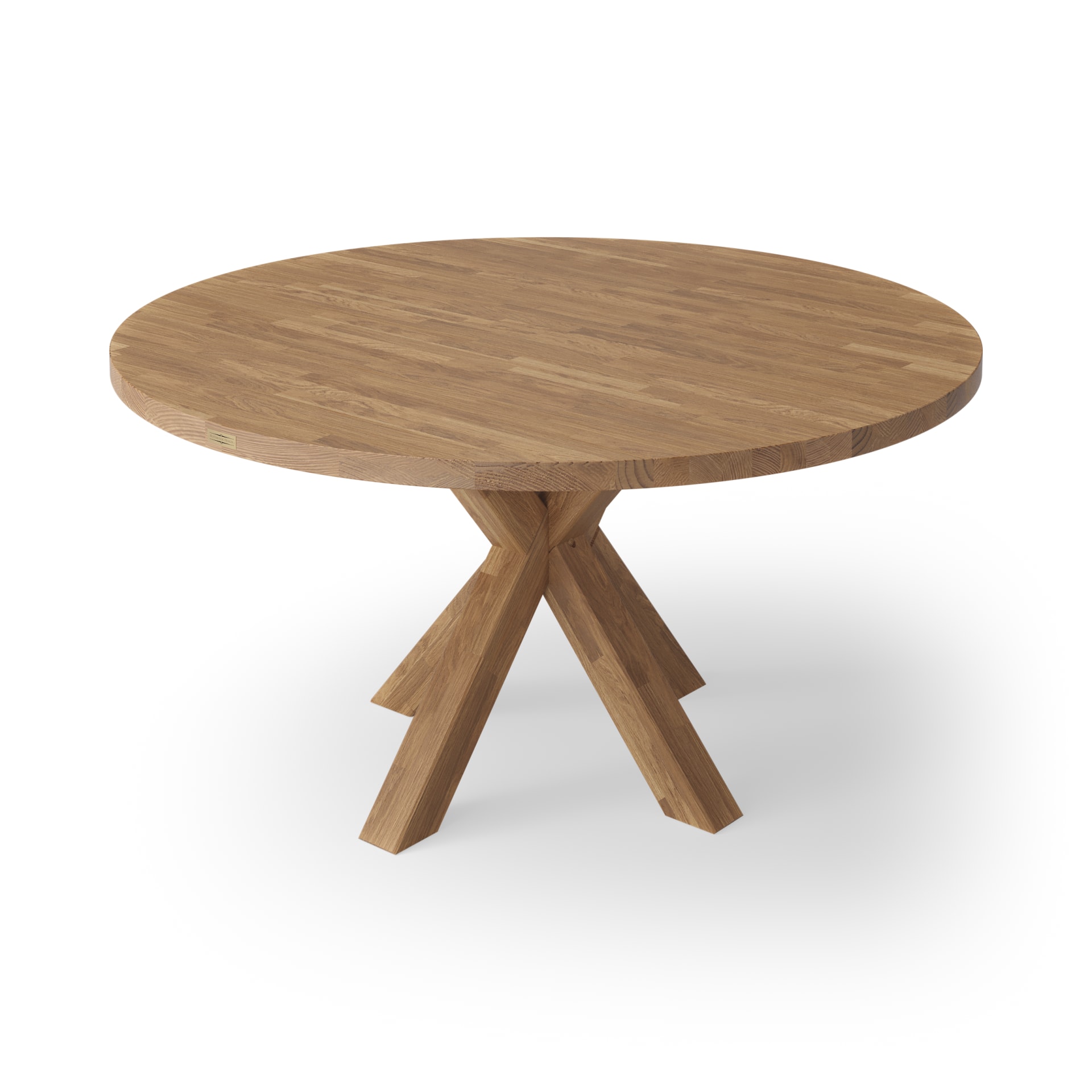 Runt matbord med iläggsskiva | Massiv ek - Rustikunik Design