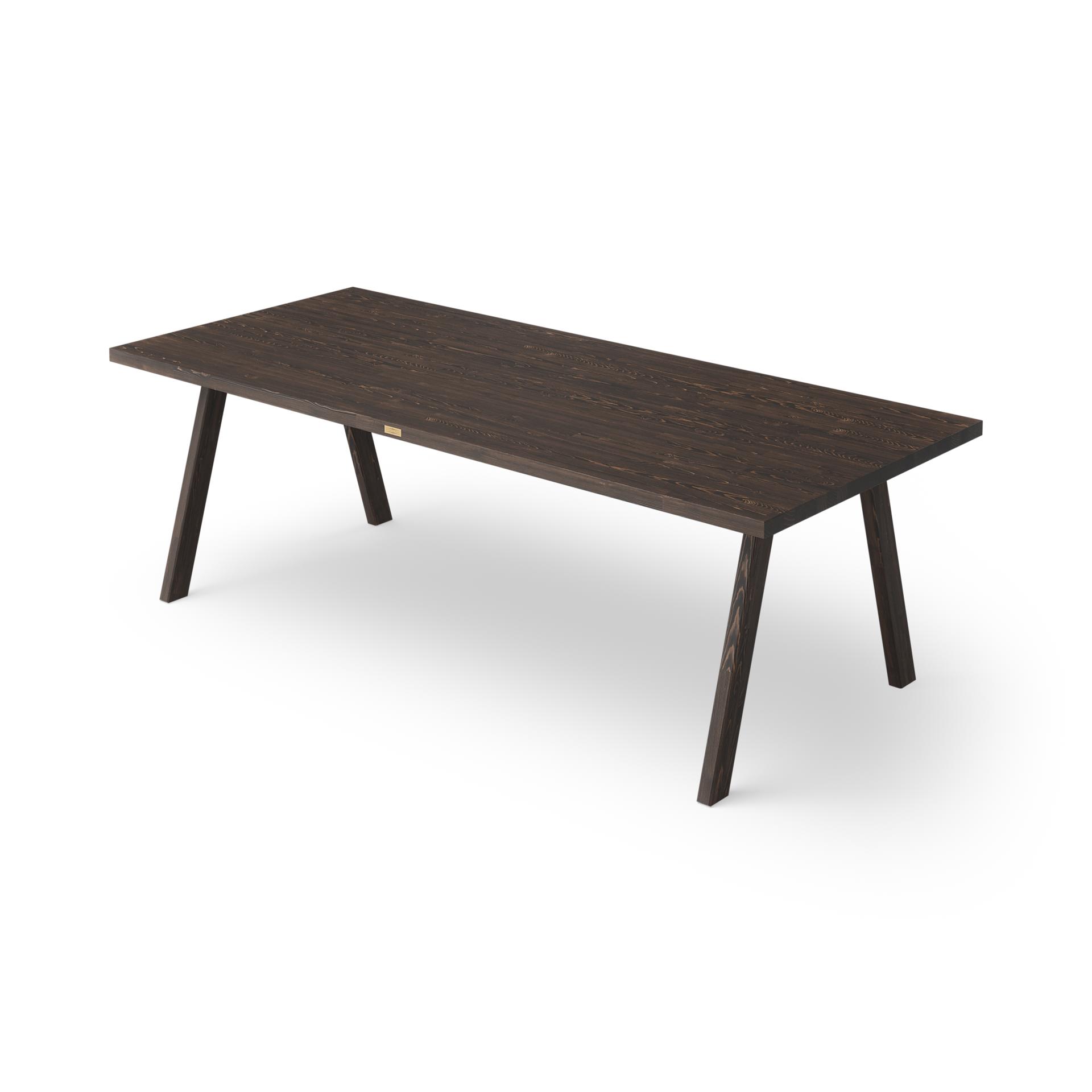 Rektangulärt matbord i massiv gran | raka ben | 130-400 cm - Rustikunik ...